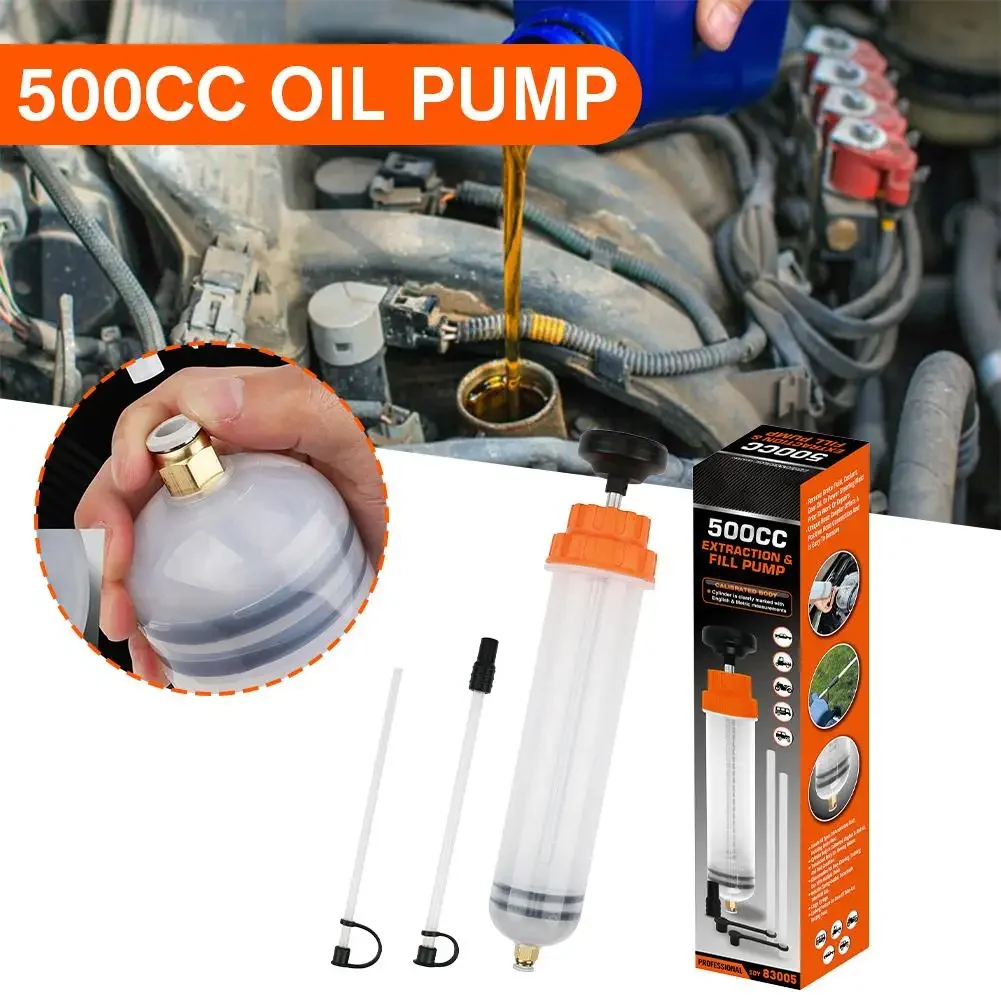 500cc Car Oil Fluid Extractor Pump Brake Fluid Pump Brake Oil & Fluid ...