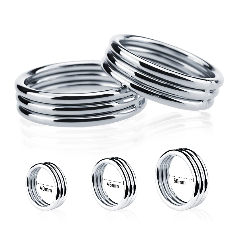 Male-Stainless-Steel-Metal-Sperm-Locking-Ring-Scrotal-Restraint ...