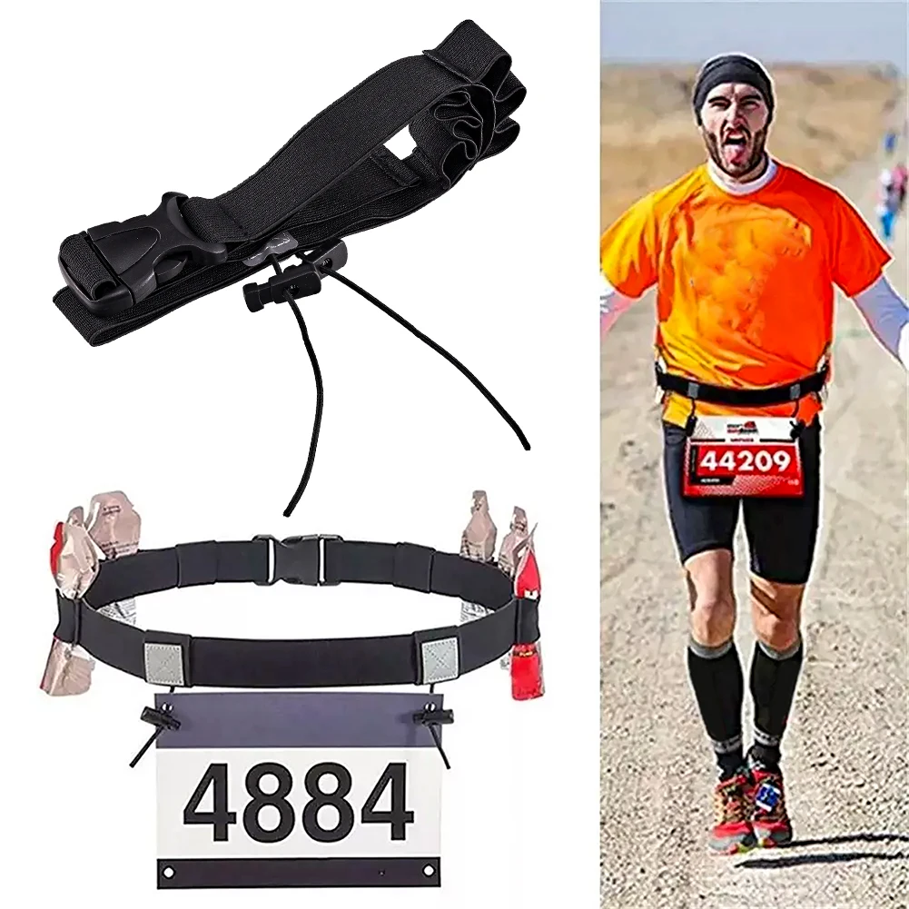 Marathon Race Number Belt with 6 Loops Triathlon Race Belt Adjustable ...