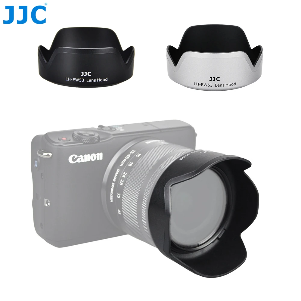 Jjc Ew-53 Reversible Lens Hood For Canon Ef-m 15-45mm F3.5-6.3 Is Stm & Rf-s 18-45mm F4.5-6.3 Is ...