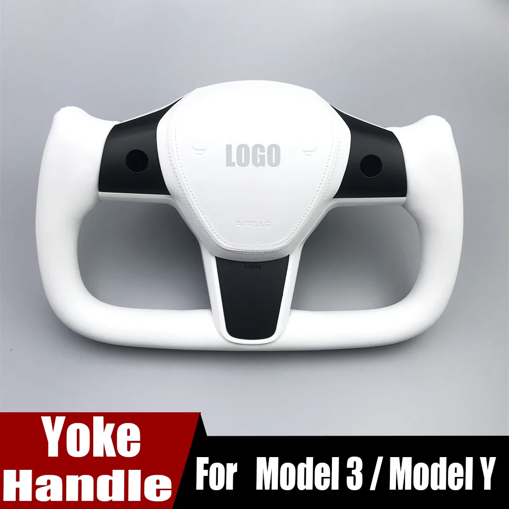 Yoke-Steering-Wheel-For-Tesla-Model-3-Y-Heating-Customized-Real-Carbon ...