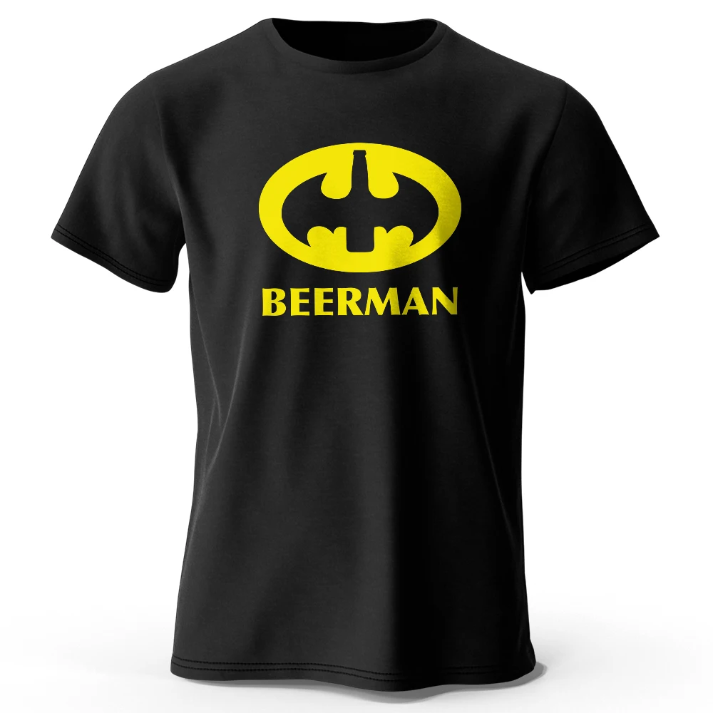 Men-s-Beer-Man-Printed-T-Shirt-100-Cotton-Oversized-Classic-Funny ...