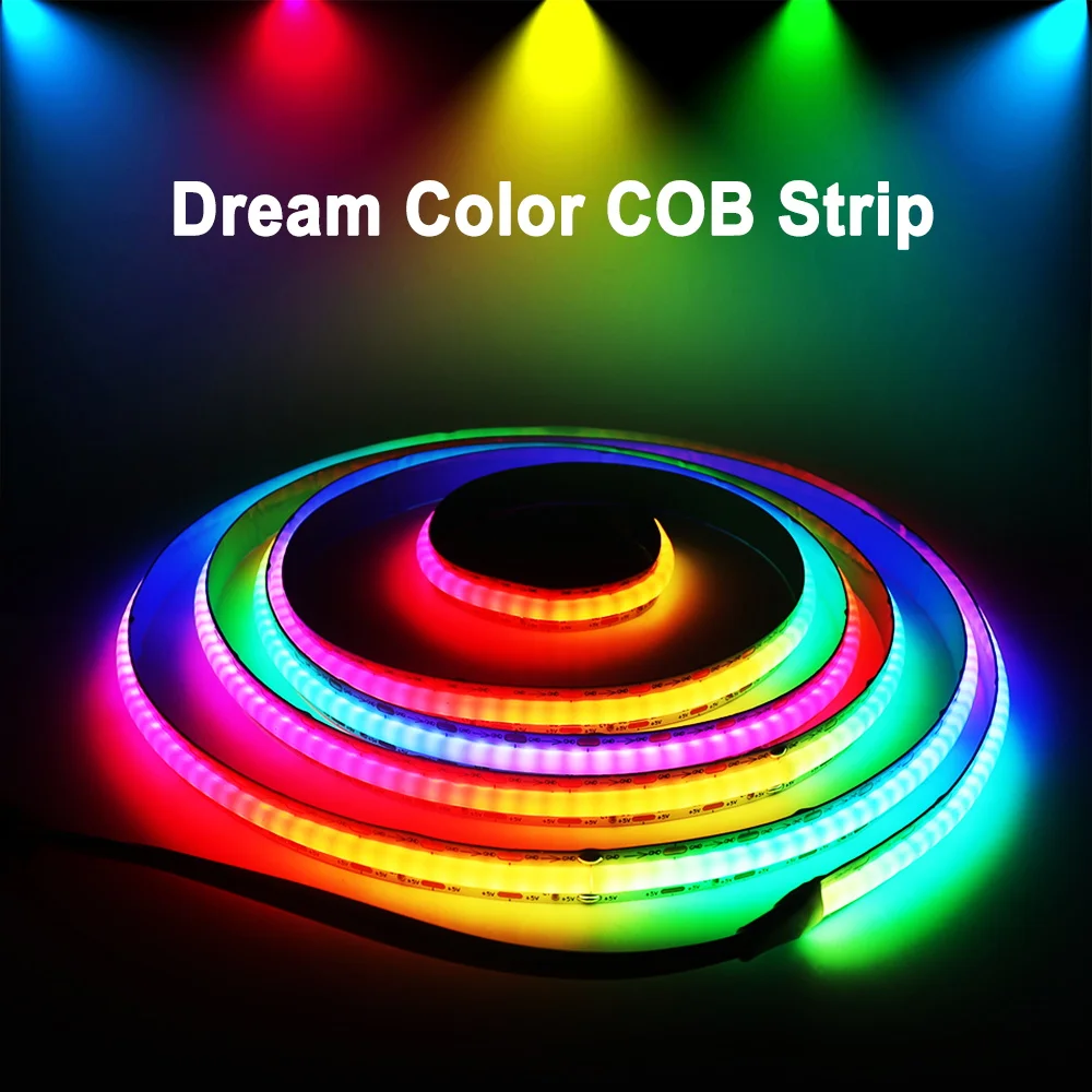 Dream-Color-tira-de-luces-LED-COB-WS2812B-p-xeles-individuales ...