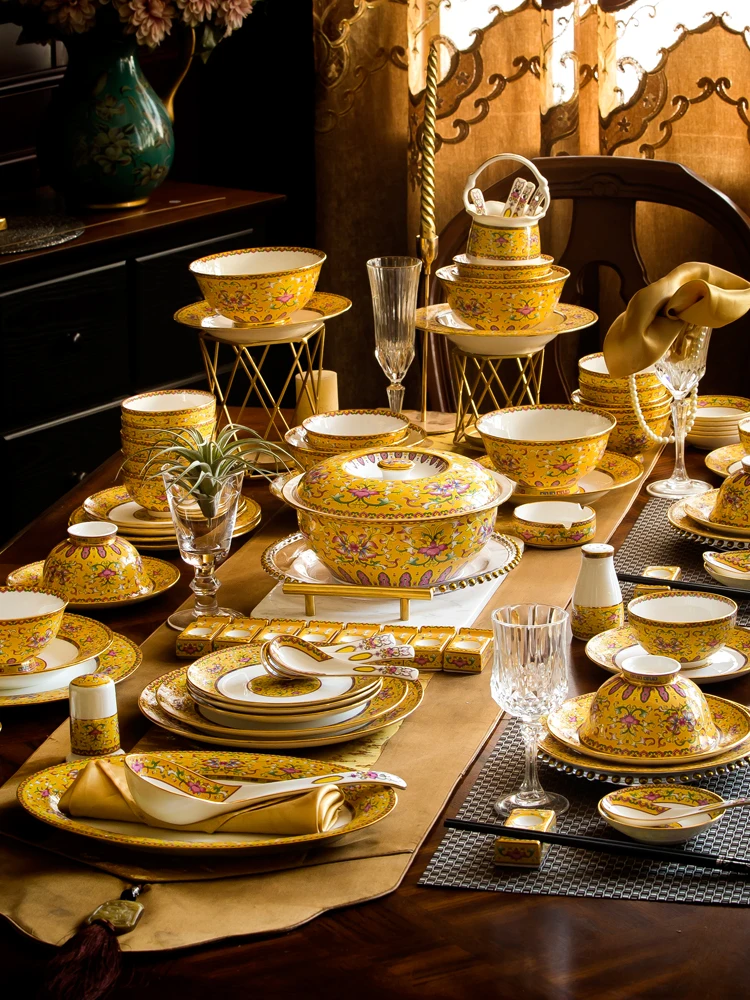 Dishware-Set-Household-Jingdezhen-High-End-New-Chinese-Style-Creative ...