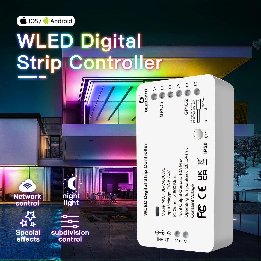 WLED-RGB-RGBW-Digital-Strip-Controller-Supports-WS2811-SK6812-SM16703P ...