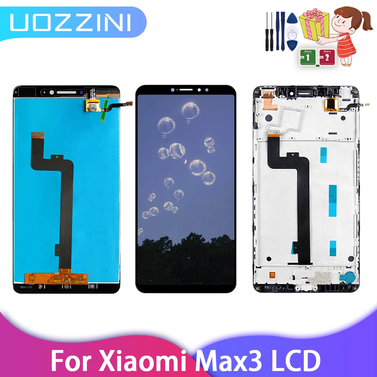6.91" For Xiaomi Mi Max 3 Lcd With Touch Screen Digitizer Assesmbly ...