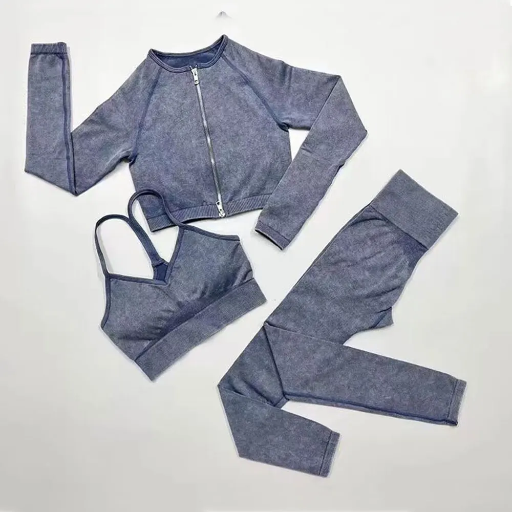 Seamless Yoga Set Women Fitness Sportswear Sports Suits Gym Clothing Workout Clothes Two Piece ...