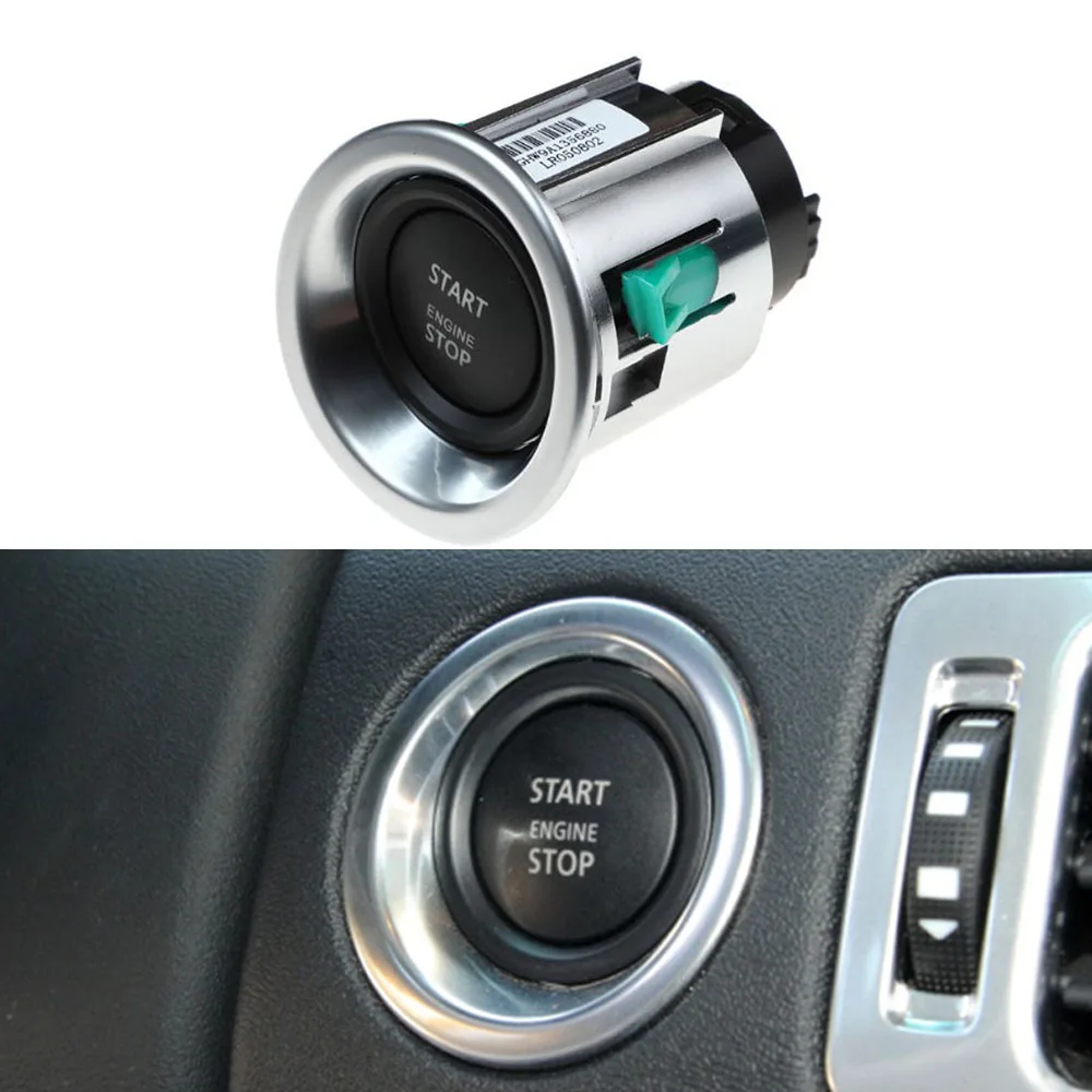 Start Stop Push Button Engine Ignition Switch Silver For Land Rover ...
