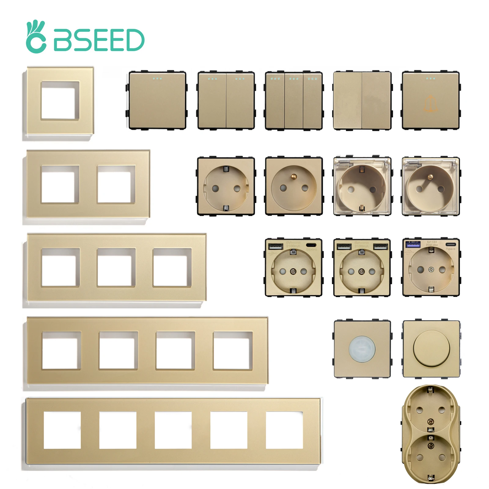 BSEED-EU-Standard-Wall-Light-Switch-Electrical-Sockets-Key-Switch ...