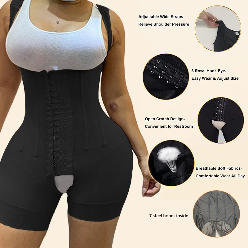 7 Bones Corset Body Shaper High Compression Panty Abdomen Control ...