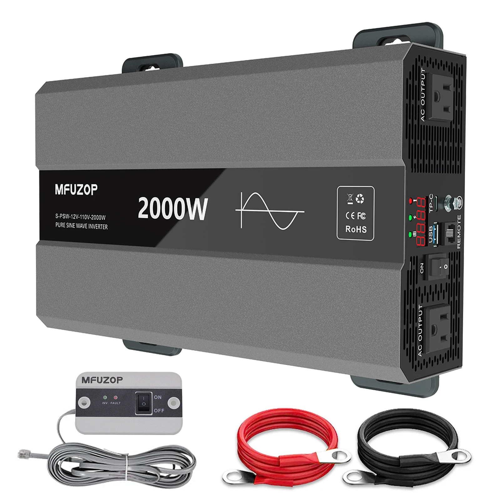 DATOU-BOSS-Pure-Sine-Inverter-12v-to-220v-DC-to-AC-2000W-50Hz-EU-Power ...