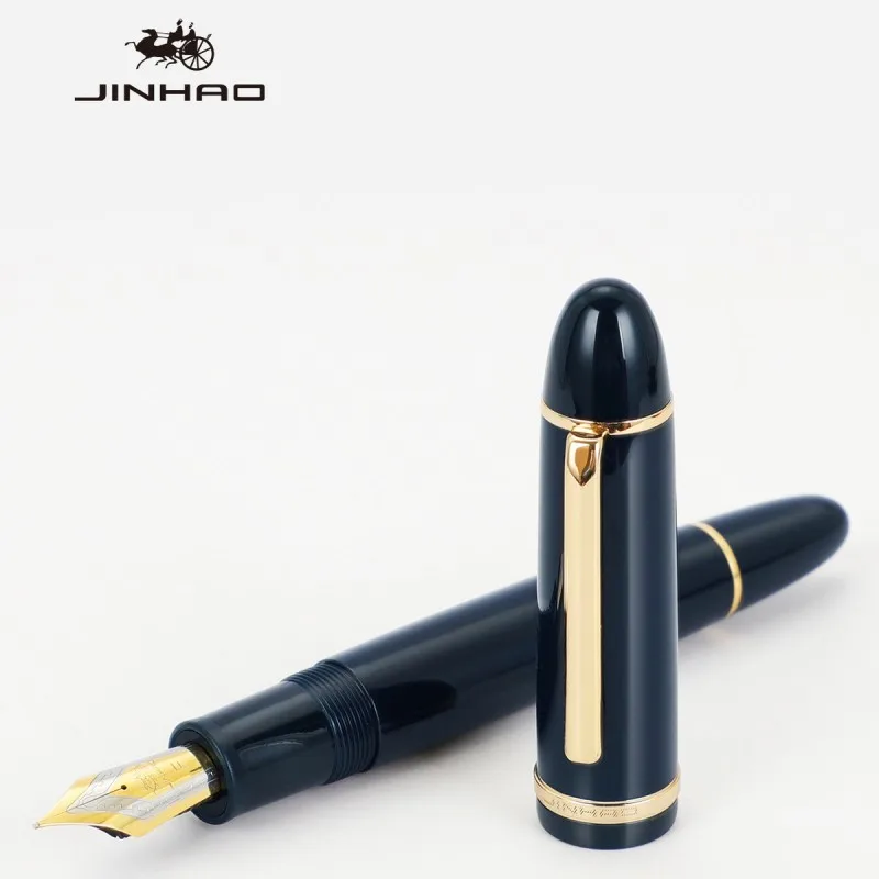 JinHao-X159-Multicolored-Acrylic-Fountain-Pen-Gold-Clip-Fine-Nib-Extended-F-0-5mm-School ...