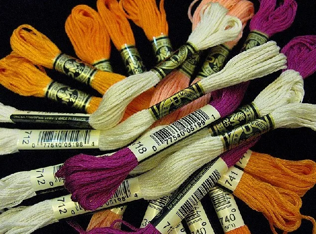 French-DMC-Thread-Embroidery-Cross-Stitch-Floss-Thread-Long-6-Strands ...