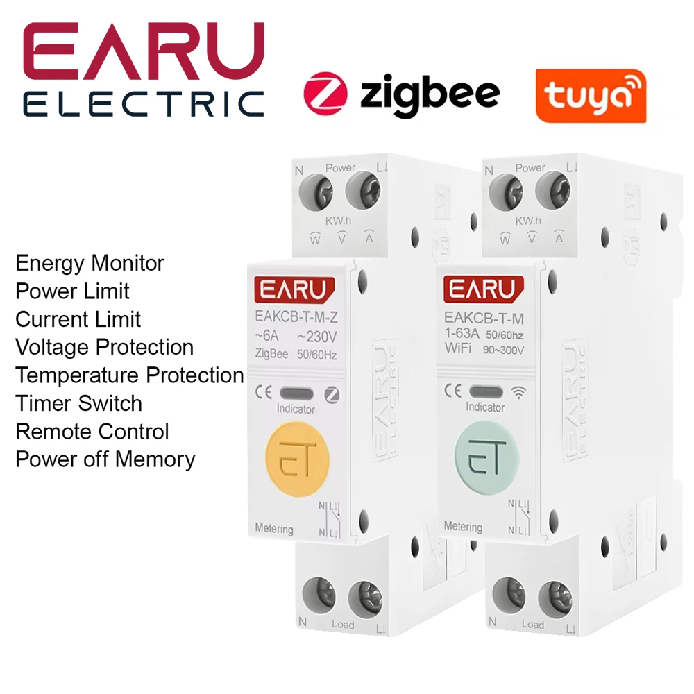Tuya-WiFi-Zigbee-Smart-Circuit-Breaker-MCB-1P-N-63A-Power-Energy-kWh ...