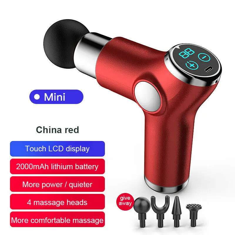 32 Speed Massage Gun Mini LCD Display Electric Massager Deep Muscle ...
