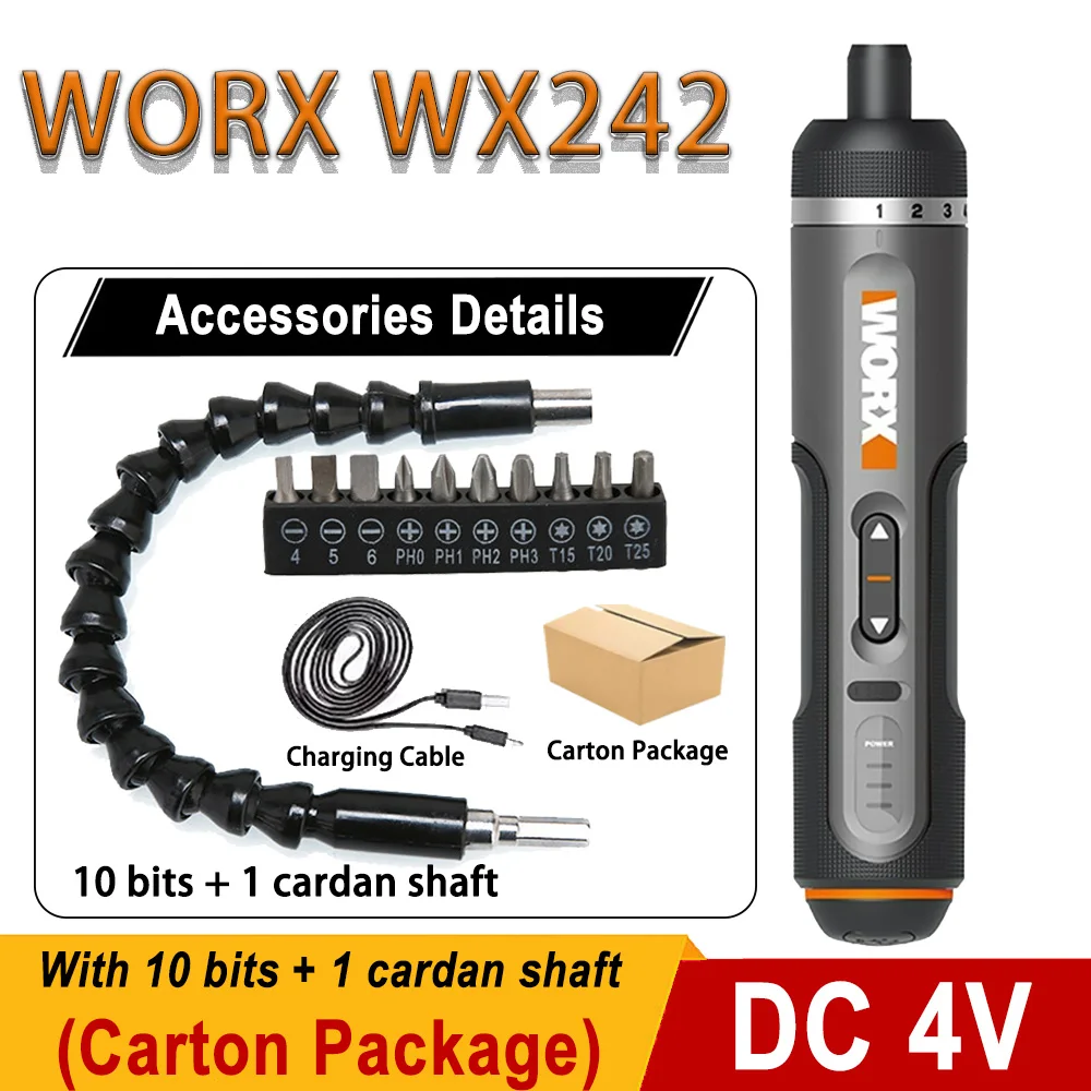 WORX-wx242-Cordless-Electric-Screwdriver-Rechargeable-Small-Mini-Wireless-Screwdriver-Set ...