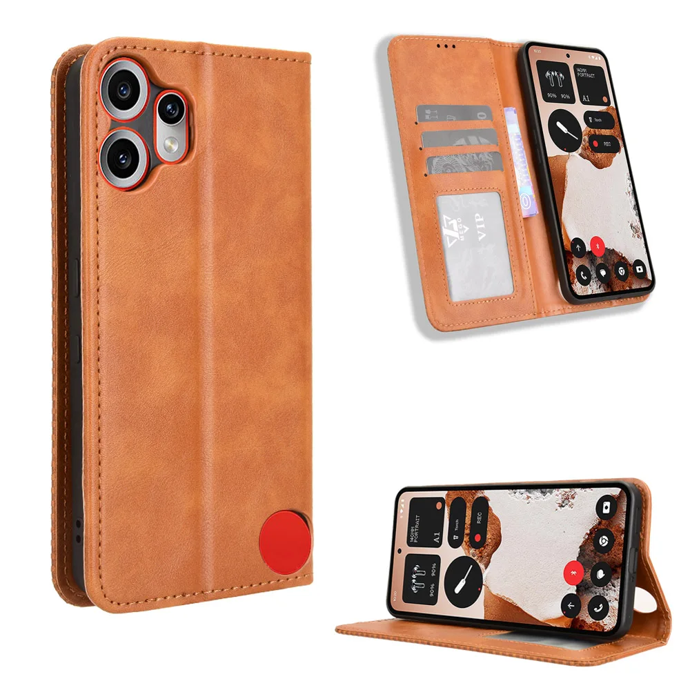 Wallet With Card Slot Photo Frame Stand Magnetic Flip Leather Case For ...