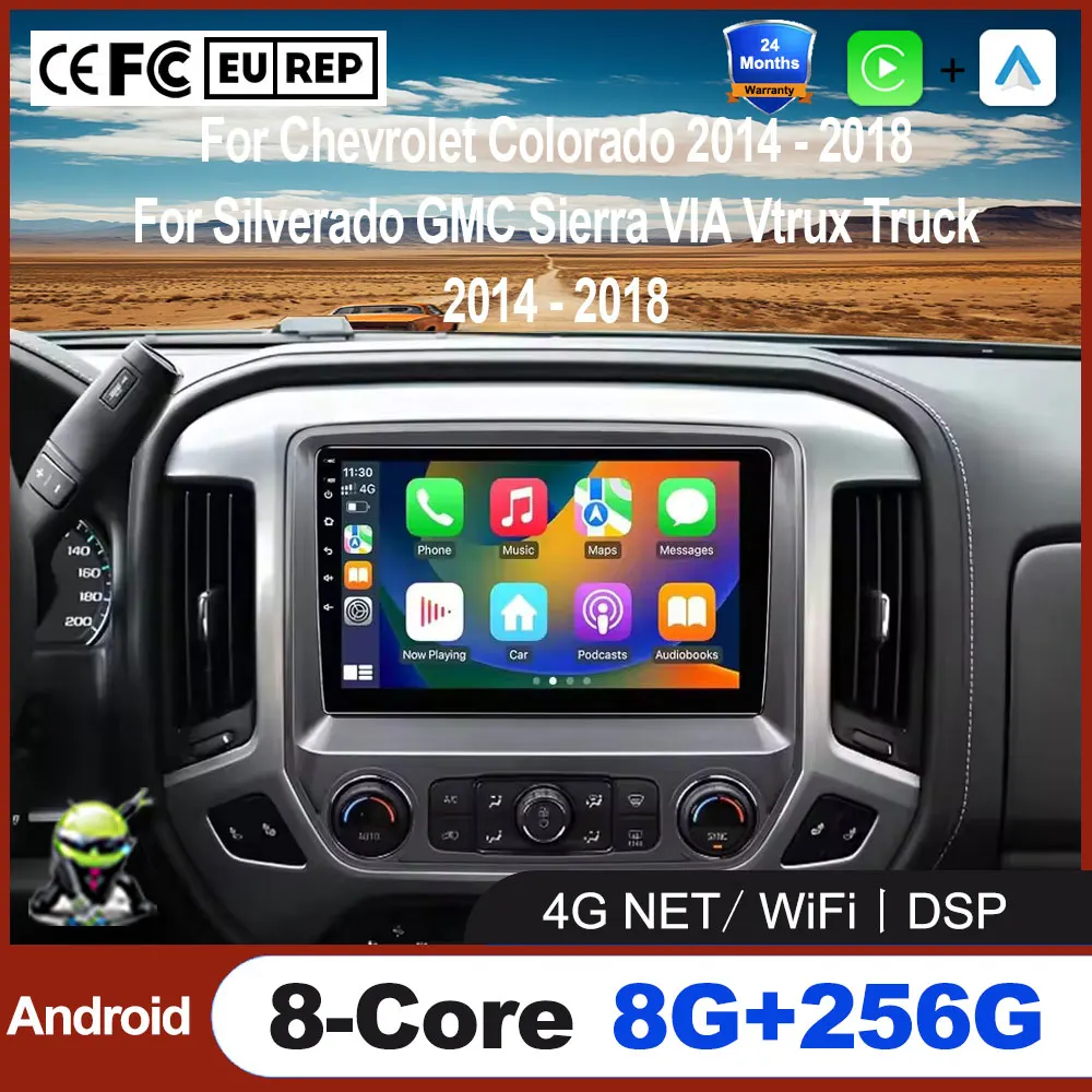 Android 16 Car Wireless DSP Carplay For Chevrolet Colorado 2014 - 2018 ...