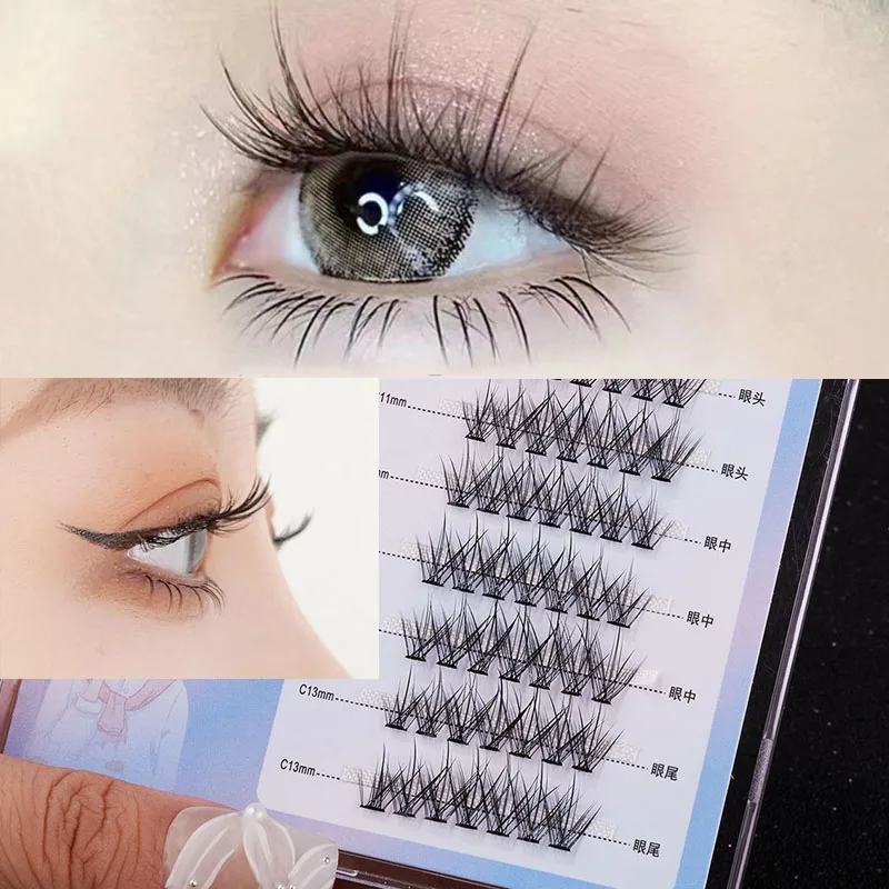 New Single Cluster Segmented Type Grafting Makeup False Eyelashes ...