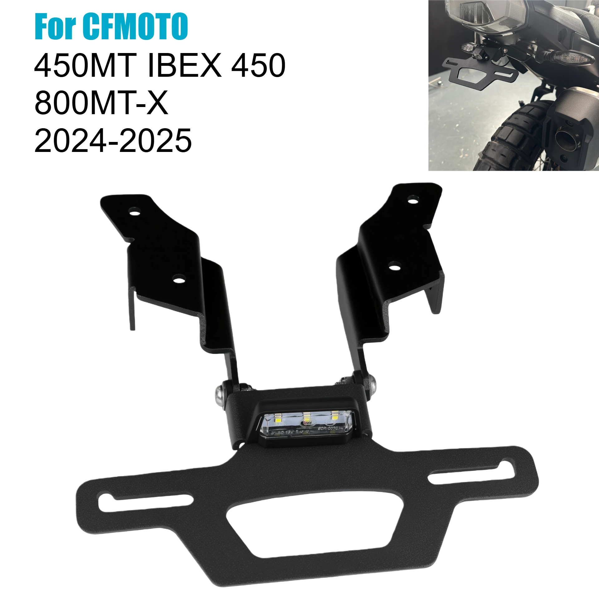 For CFMOTO 450MT MT450 800MT-X IBEX 450 2024 2025 Hidden License Plate ...