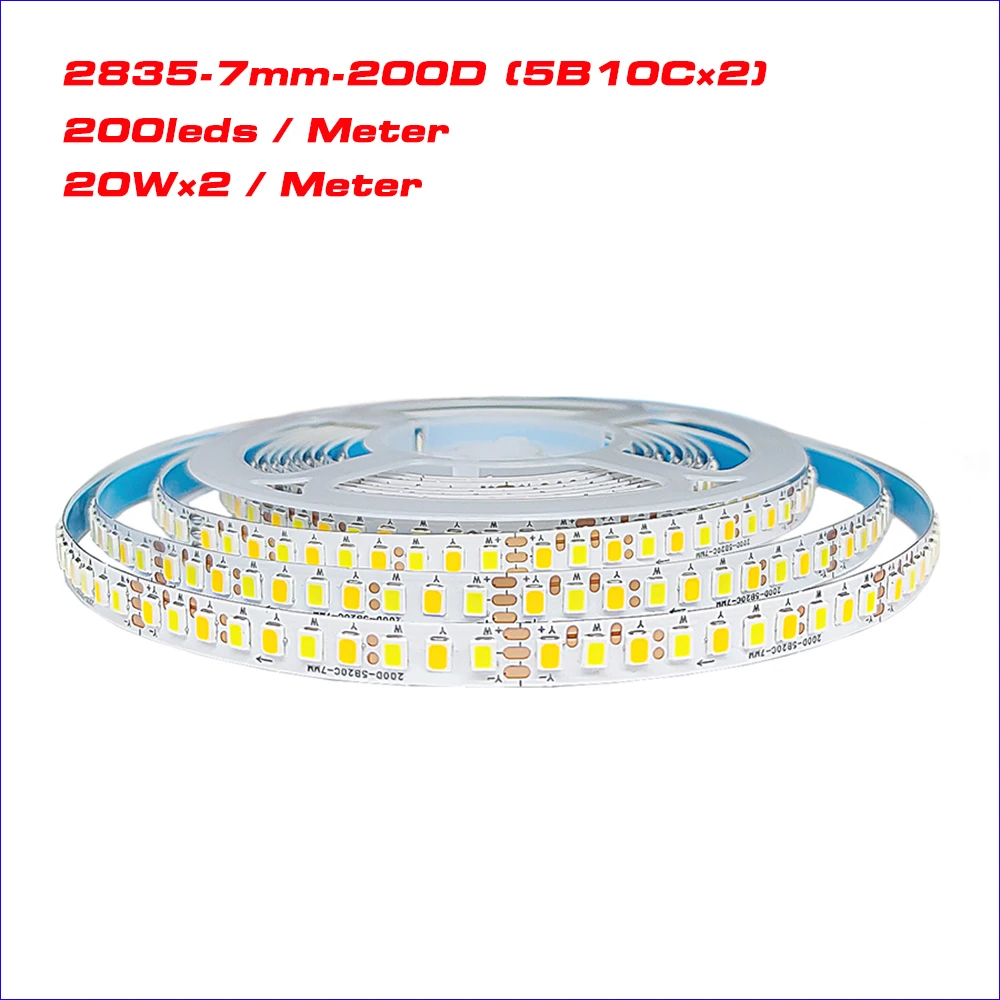 Highlight SANAN 2835 Chip (3 solder joints) 5 meters 5B10CX2 LED strip ...