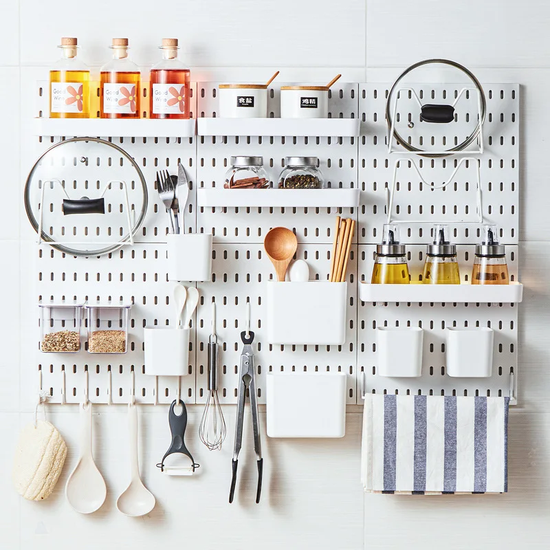 Diy Pegboard Accessories Hanging Shelf Storage Combination Pegboard ...