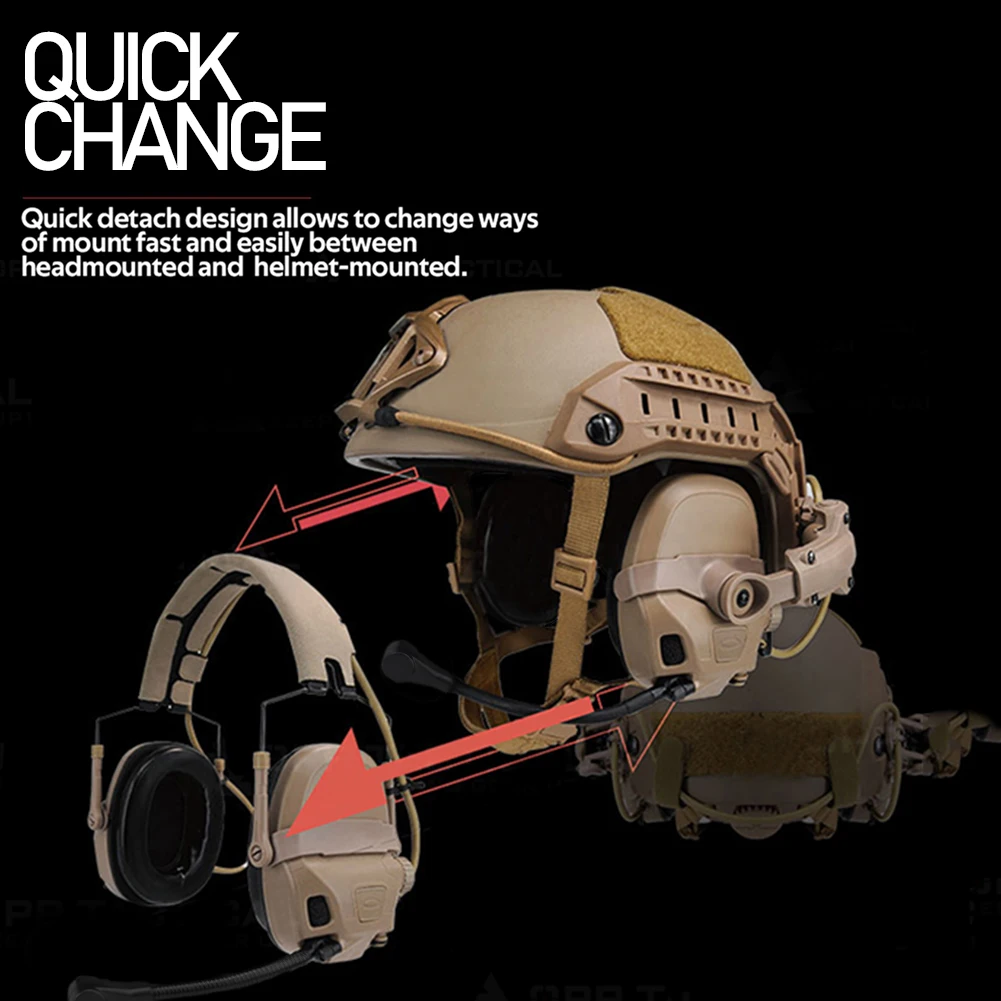 Tactical 2 in 1 GEN 6 Noise Reduction Headset for OPS Core ARC & Wendy ...