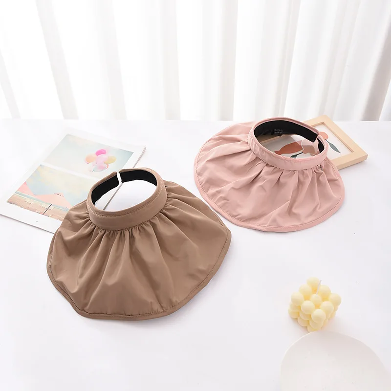 New Women's Sunshade Wide Brim Beach UV Protection Sun Hat Headband