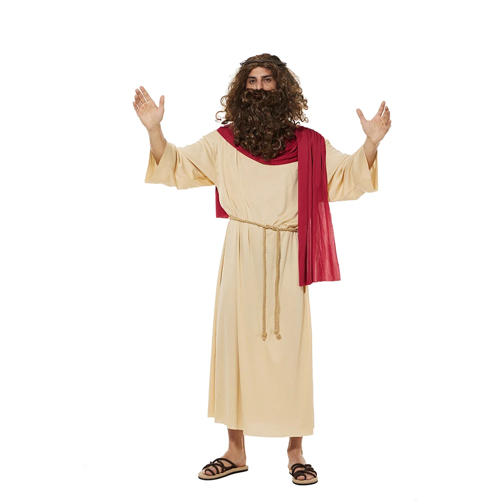 Adult-Jesus-Halloween-Costume-Men-s-Biblical-Religious-Saint-Robe-with ...
