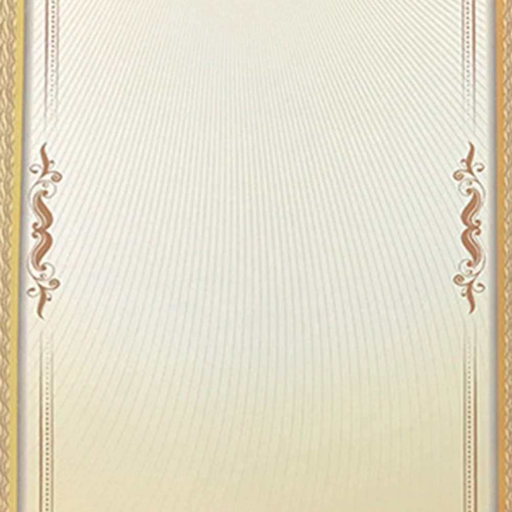 20Pcs Certificate Paper Gold Border Gradient A4 Vertical Horizontal for ...