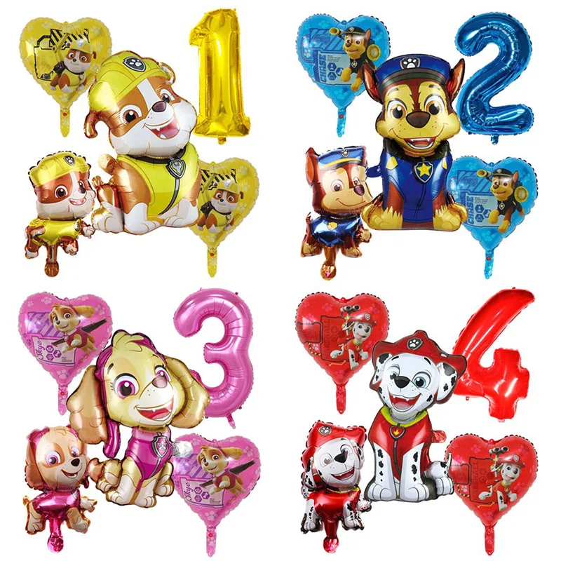 5-pcs-Paw-patrol-balloon-32inch-Number-Balloons-Birthday-Party-Decorations-Baby-Shower-Kids ...