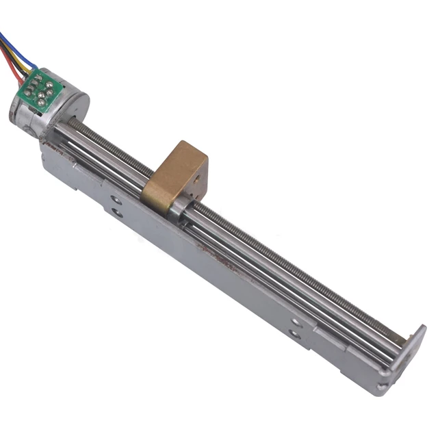 15 Mm-Es Mikro Lineáris Lépcsős Motor Anyával Kétfázisú Négy Vezetékes ...