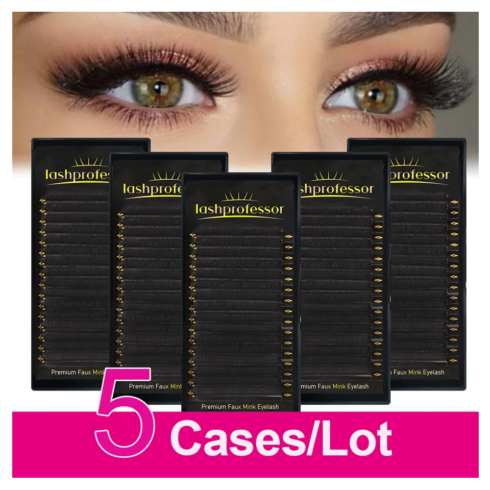 Lashprofessor-5-Trays-Lot-Faux-Mink-Lashes-Russian-Volume-Eyelash ...