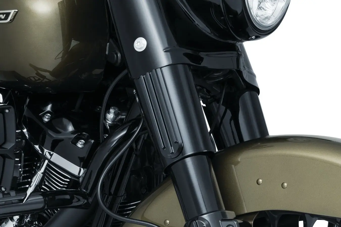 Motorcycle Black Upper Fork Slider Accents For Harley 14-22 Touring ...