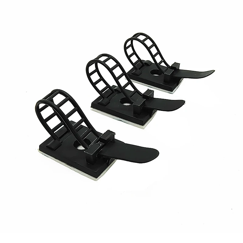 10pcs Plastic Cable Tie Mount Holder Adjustable Cable Clip 17*25mm Wire ...