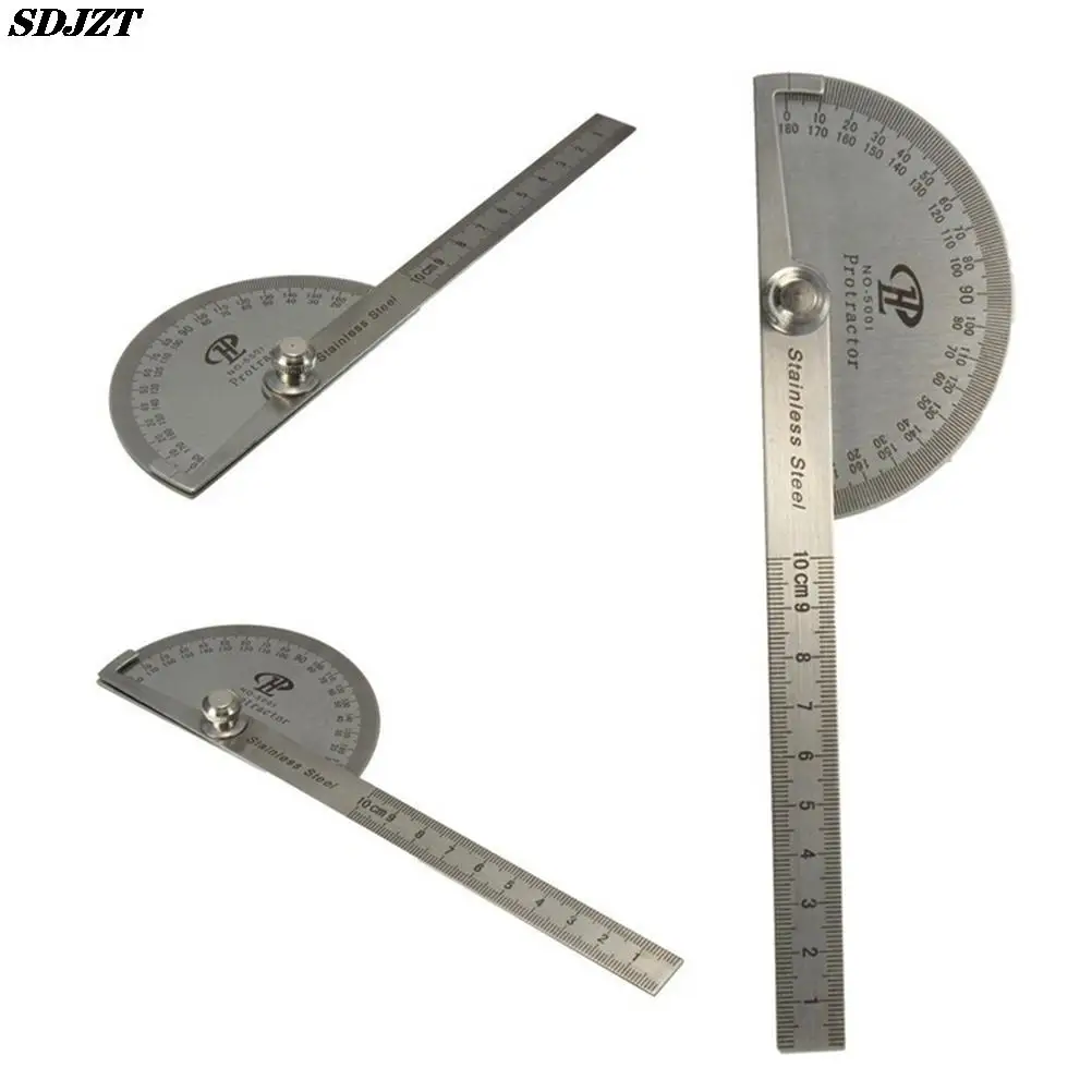 Stainless-Steel-Protractor-Angle-Finder-Arm-Measuring-Round-Head ...