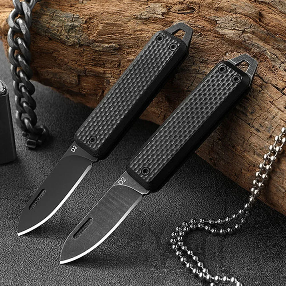 G10-Portable-Keychain-Folding-Knife-EDC-Emergency-Self-defense-Pocket ...