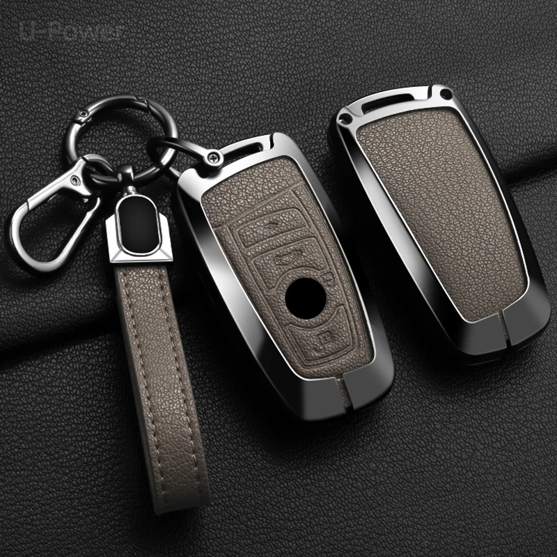 Alloy-Style-Car-Key-Case-Cover-Shell-Fob-for-BMW-520-F10-F30-F18-118i ...