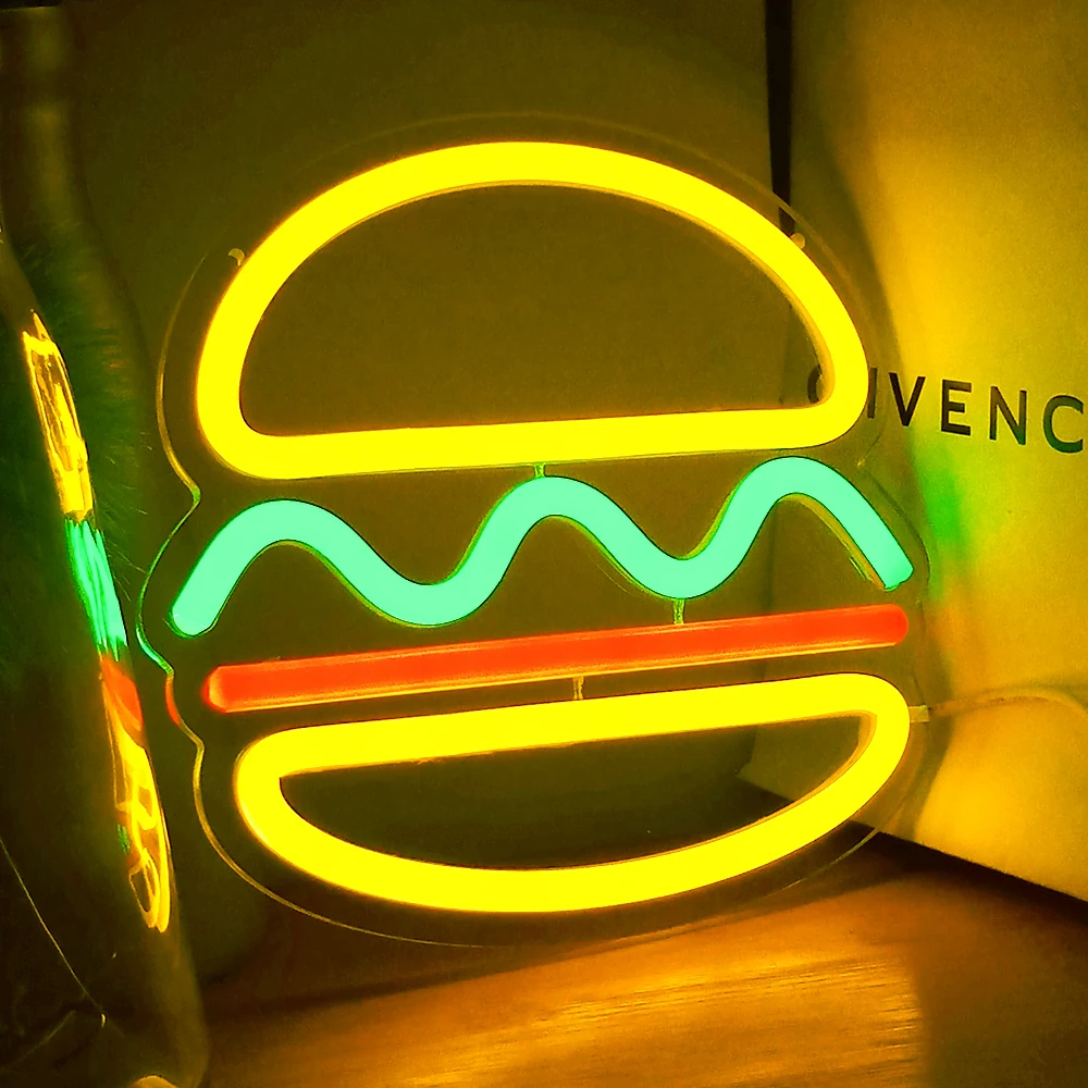 Fast Food Neon Sign Says