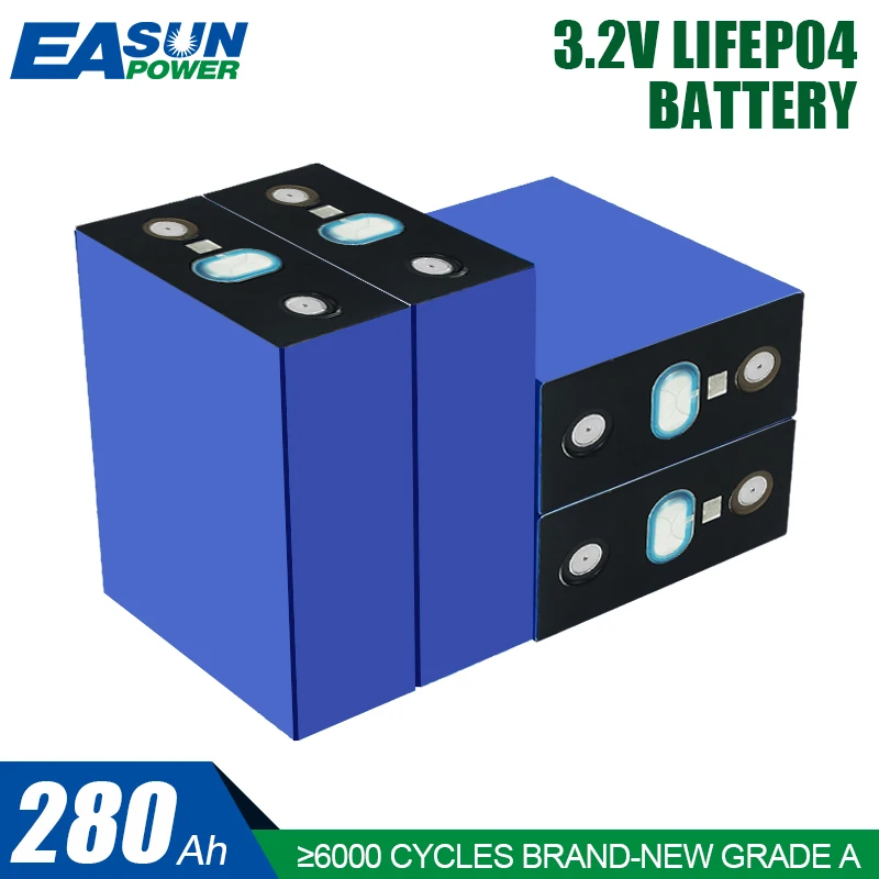Grade-A-3-2V-280Ah-Lifepo4-Battery-DIY-12V-24V-48V-280AH-Rechargeable ...