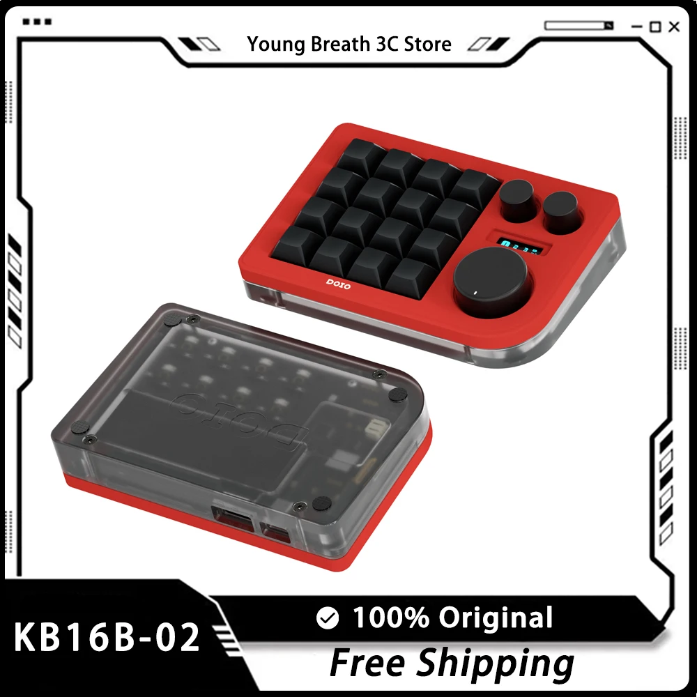 Doio-Kb16b-02-Mini-Mechanical-Keyboard-2-mode-Bluetooth-Wireless-Game ...