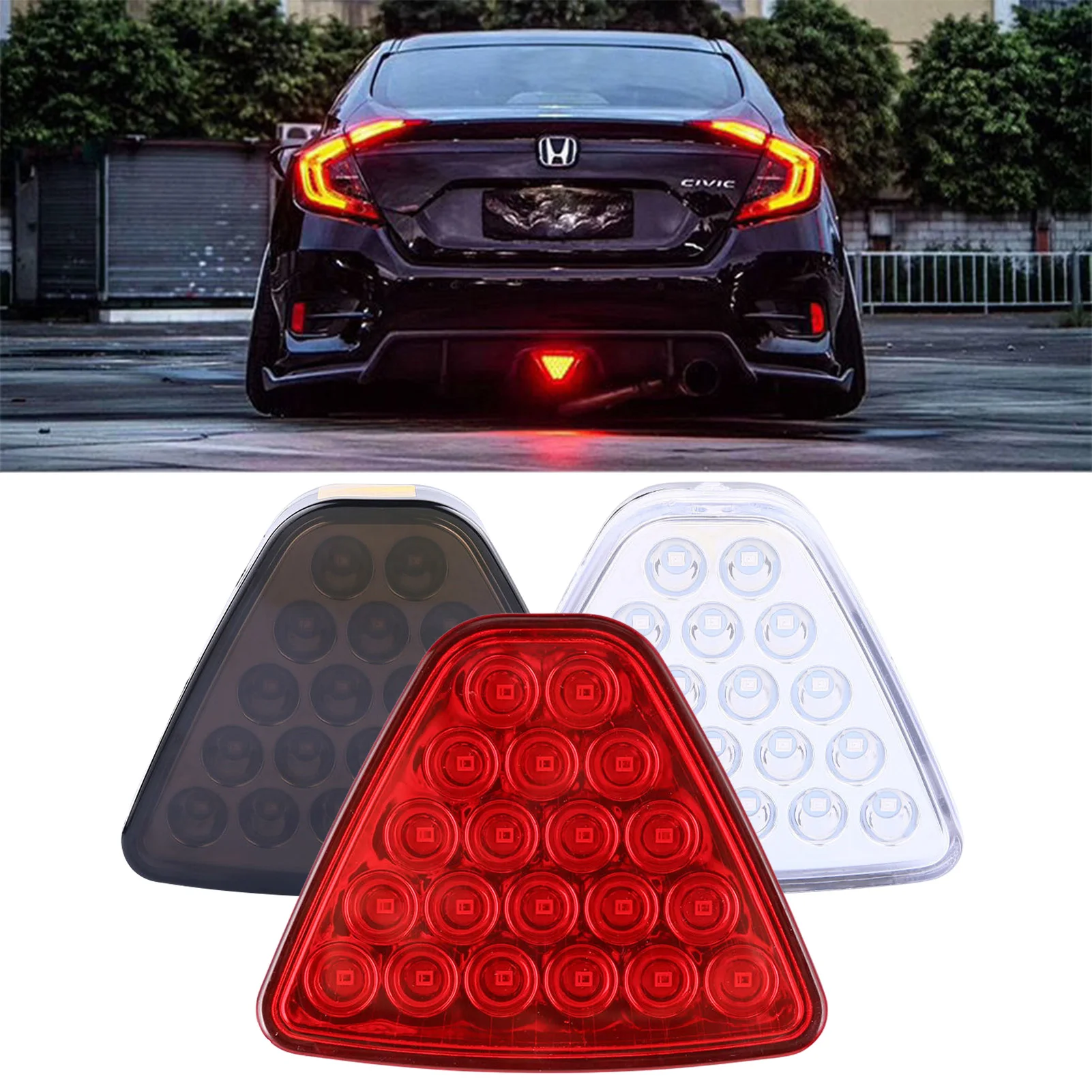 Universal Car LED Brake Light Strobe Parking Warning Light 12V Red ...