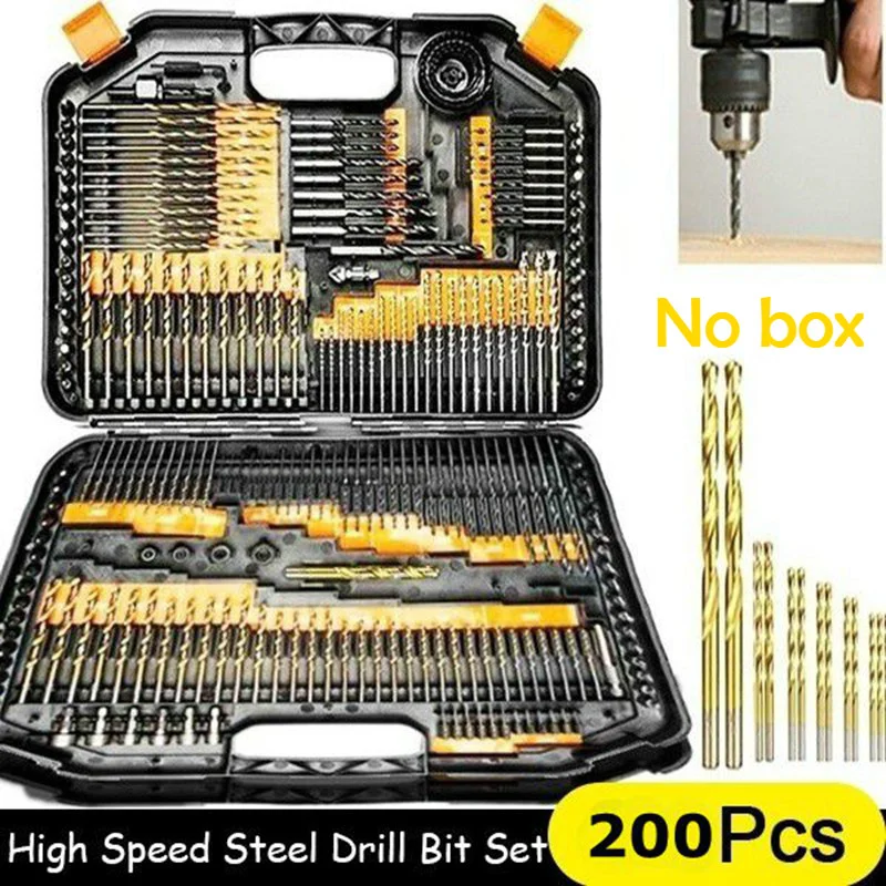 Professional Titanium Coated Drill Bits HSS High Speed Steel Drill Bits ...