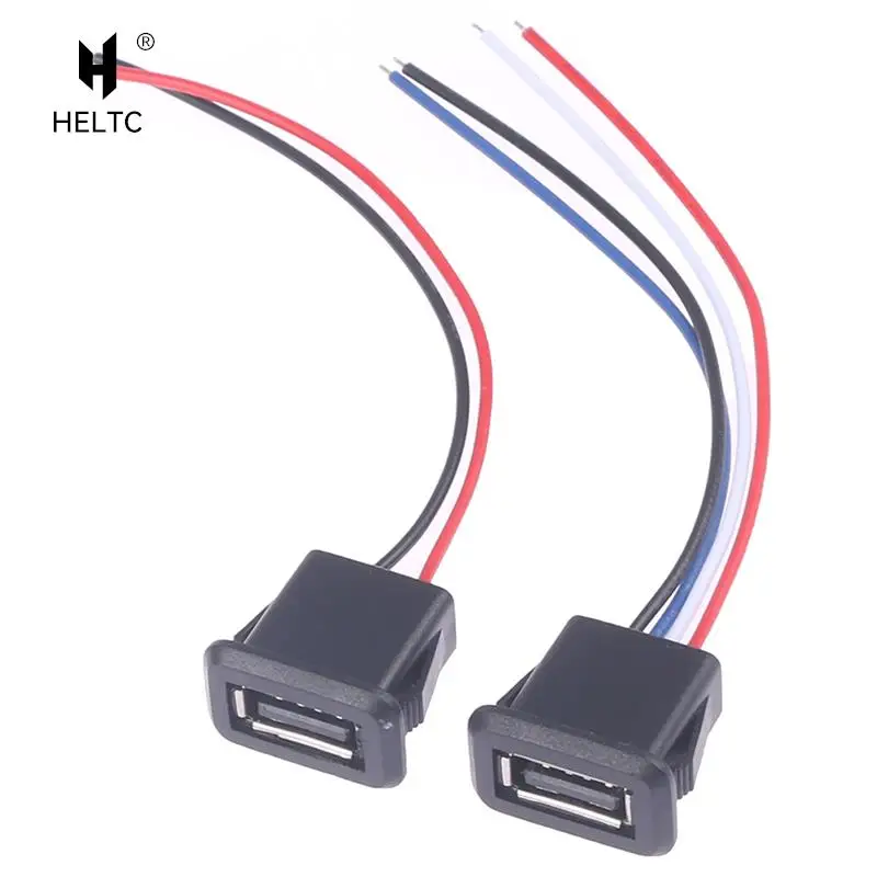 1pc USB 2.0 Female Power Jack USB2.0 2Pin 4Pin Charging Port Connector With PH2.0 Cable Electric ...