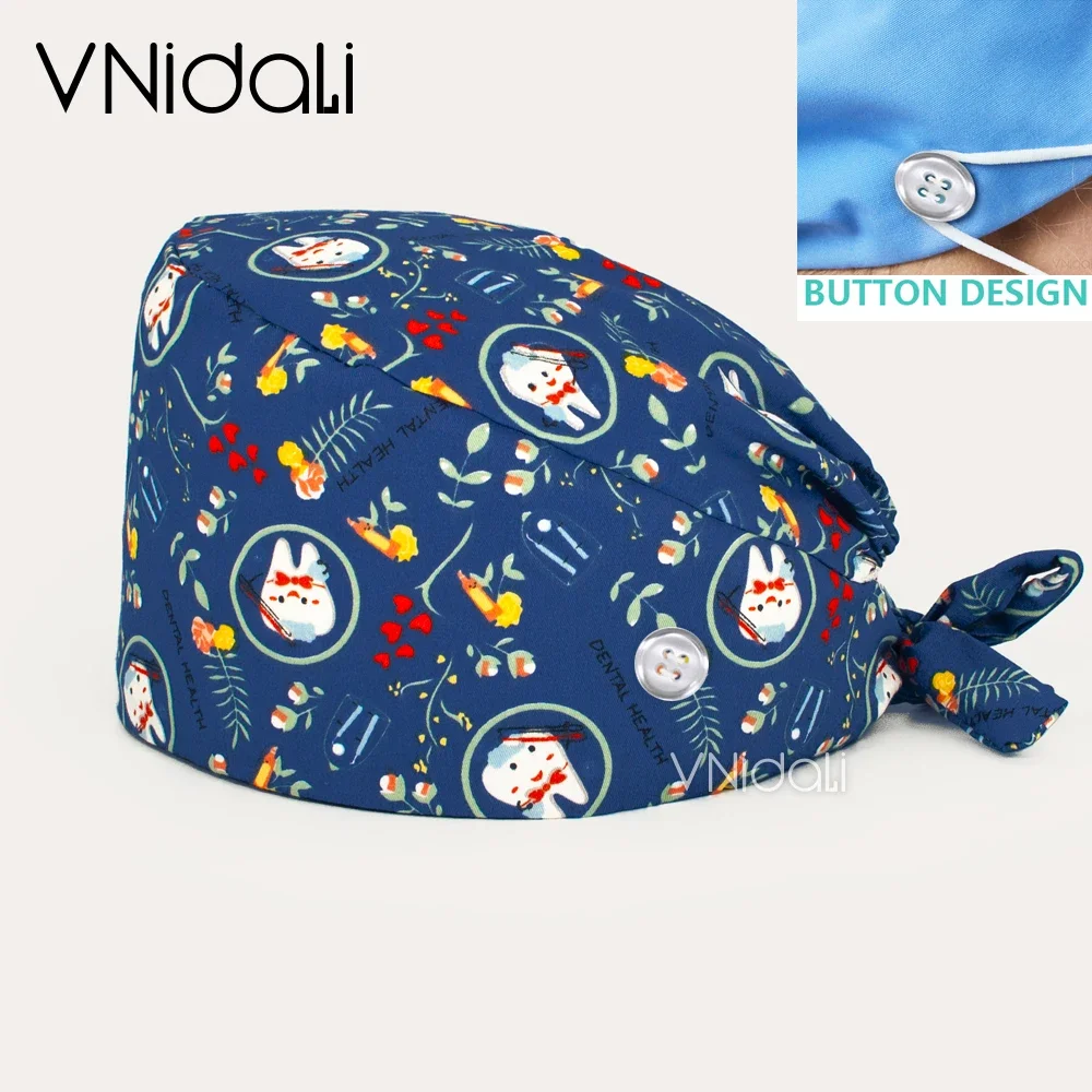 new-Tooth-Printing-Scrub-Caps-surgery-Scrubs-Hat-for-women-surgicals ...