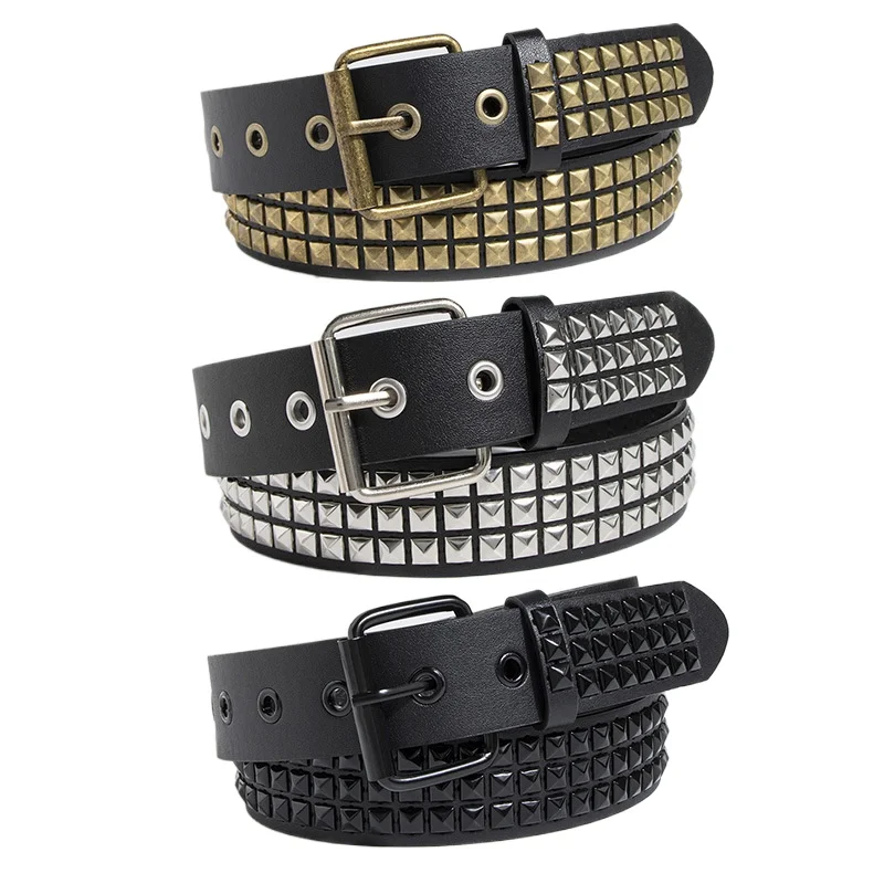 Hip-Hop-Punk-Belt-Unisex-Fashion-Trend-Versatile-Jeans-Goth-Retro-Pu ...