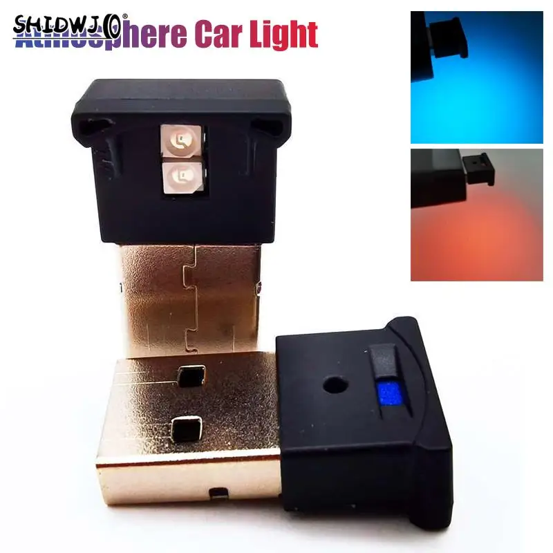 1pcs Universal Mini USB LED Car Light Auto Interior Atmosphere Light ...