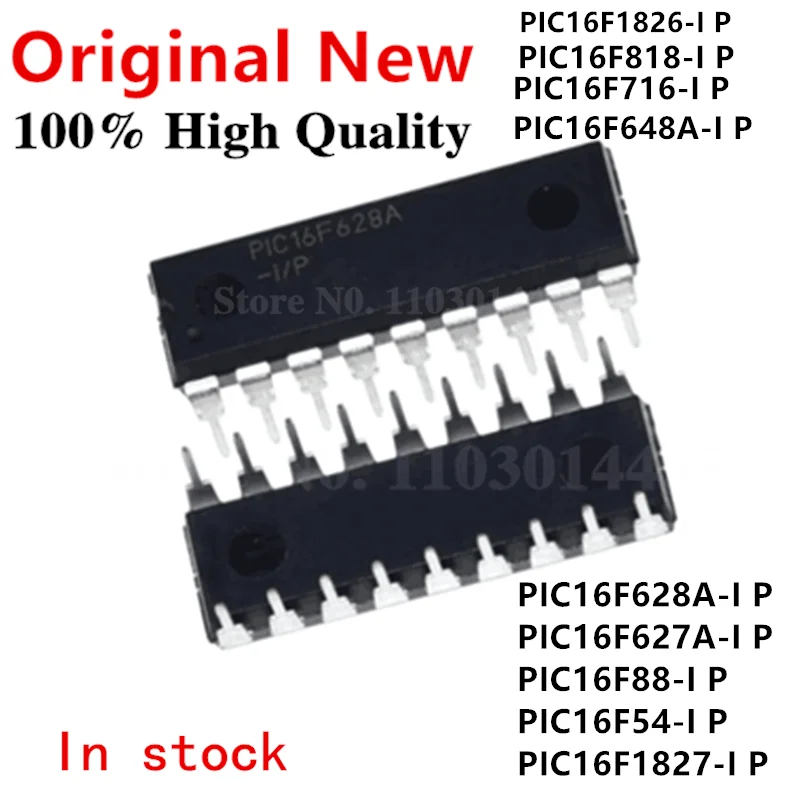 PIC16F54-I-P-DIP-PIC16F88-PIC16F627-PIC16F628A-PIC16F648A-PIC16F716-PIC16F818-PIC16F1826-1827-E ...