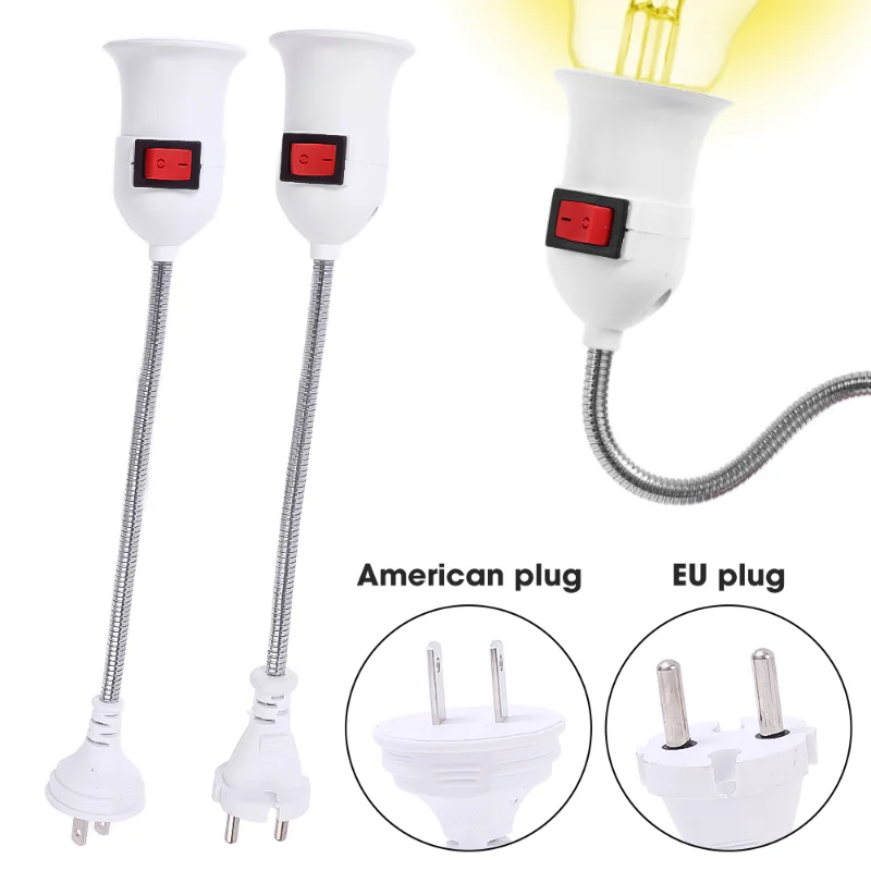 E27 Flexible Extension Converter Led Light Lamp Bulb Extend Adapter ...