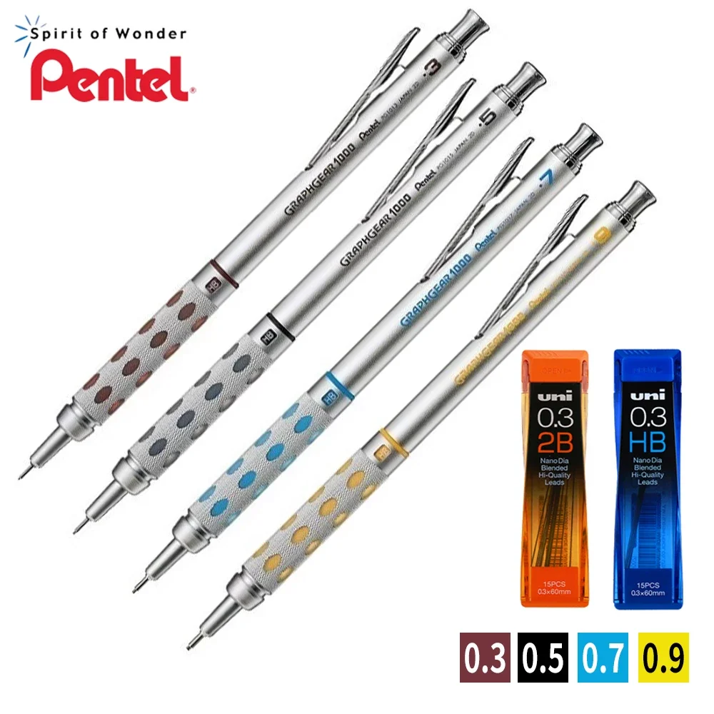 Japan-Pentel-Mechanical-Pencil-PG1000-Graph-Gear-0-3-0-5-0-7-0-9mm ...